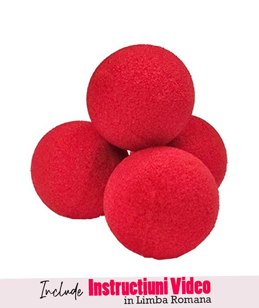Set 4 Super Soft Sponge Balls by Gosh | Jucarie si Magie
